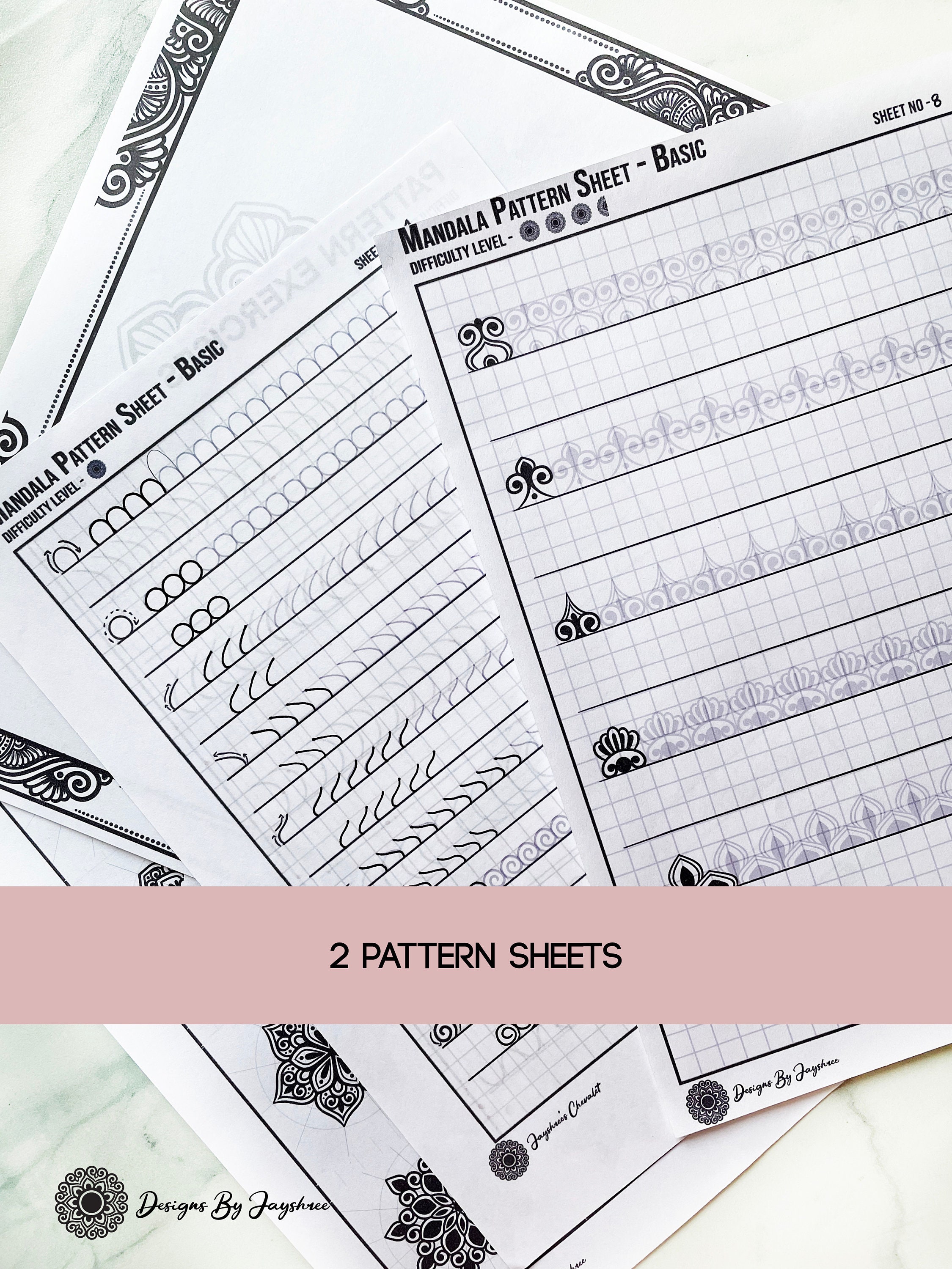 Mandala Guide Set of 5, Mandala Pattern Sheet, Mandala Template ...