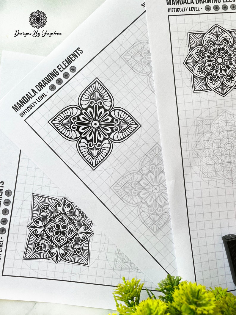 Mandala Practice Sheets SET OF 3 Mandala Templates Digital - Etsy