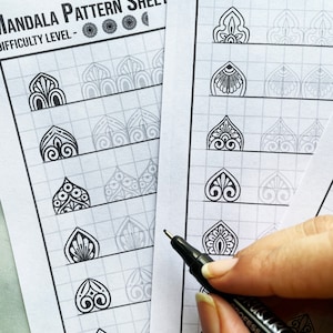 Mandala Pattern Sheets- 33 Patterns, Mandala Practice Sheets,digital Downloads,mandala Digital ...