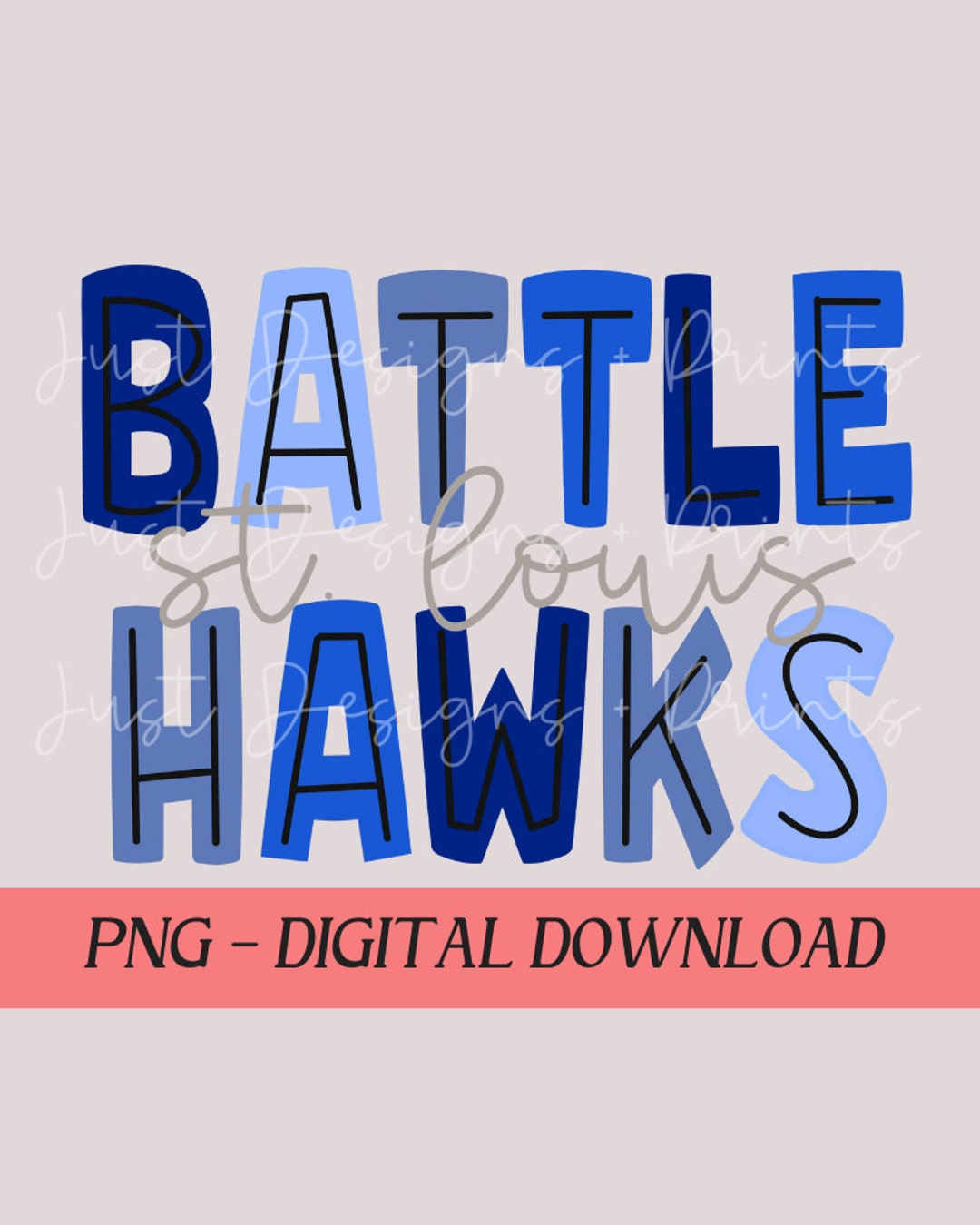 St Louis Battlehawks Hand Drawn PNG - Etsy UK