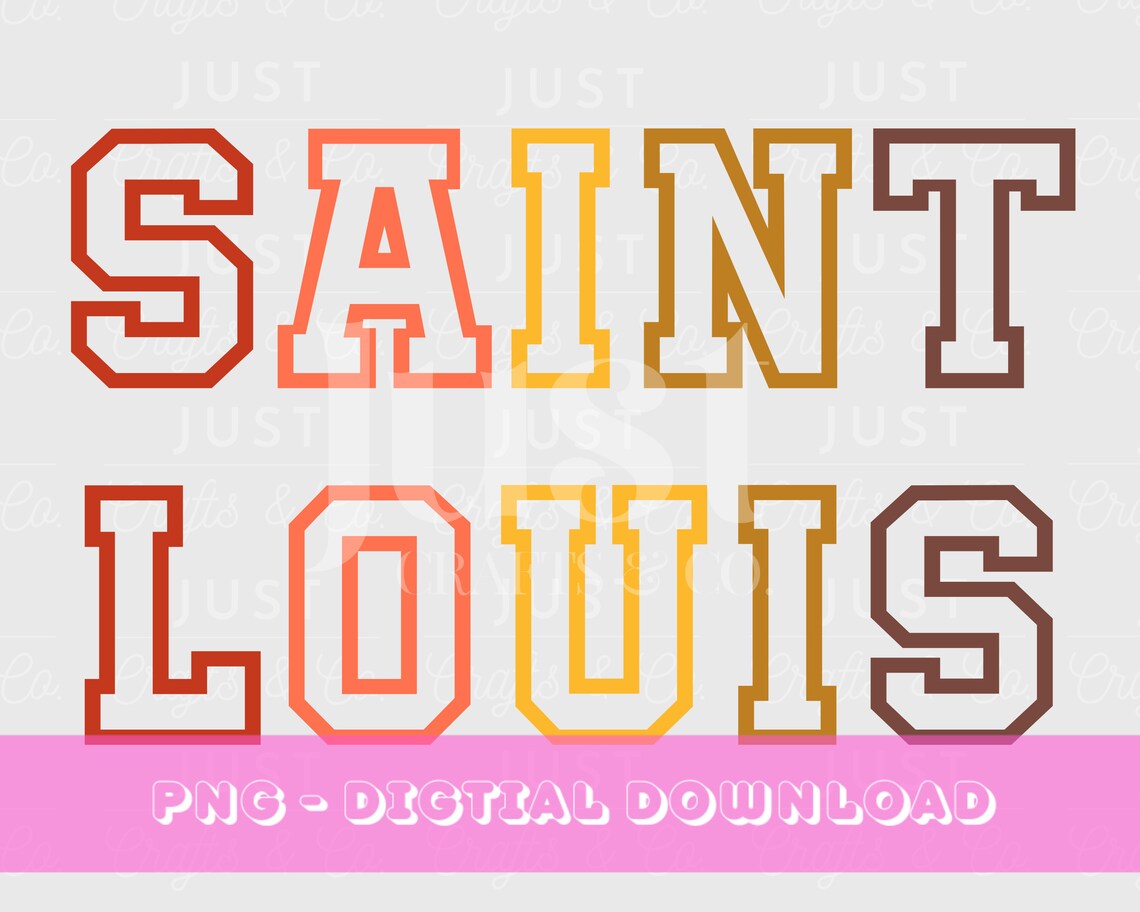 St Louis Fall Colored PNG SVG Digital Download Fall Png Svg - Etsy