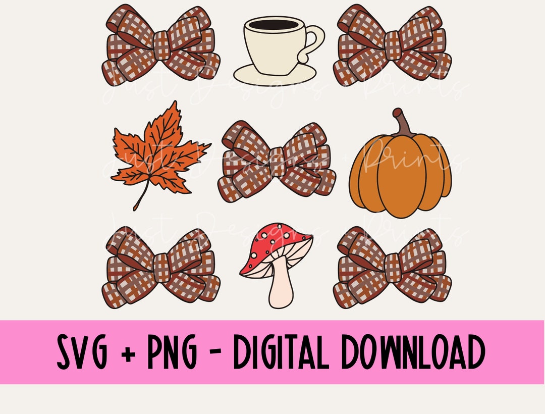 Fall Bow SVG PNG Digital Download - Etsy
