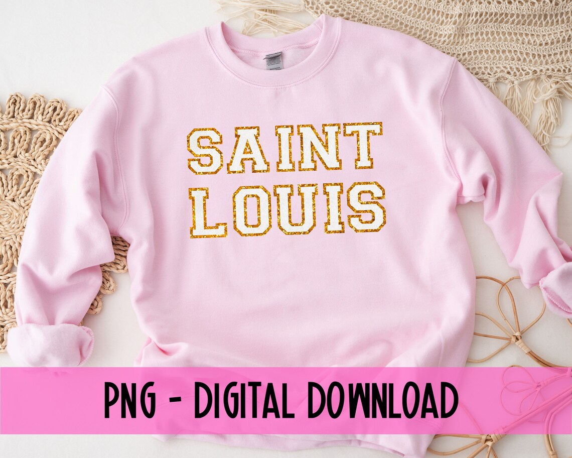 Saint Louis Faux Chenille Letter Patches PNG St Louis PNG - Etsy