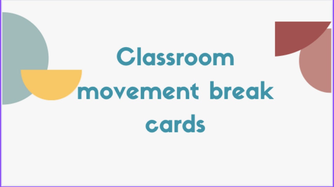Classroom Movement Break Cards - Etsy
