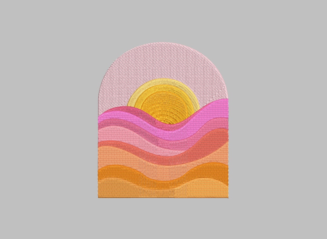 Sunset Patch - Machine Embroidery Design File - Etsy