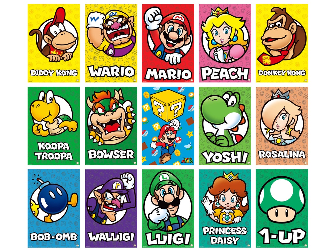 Super Mario Poster Super Mario Bros Printable Game Poster - Etsy