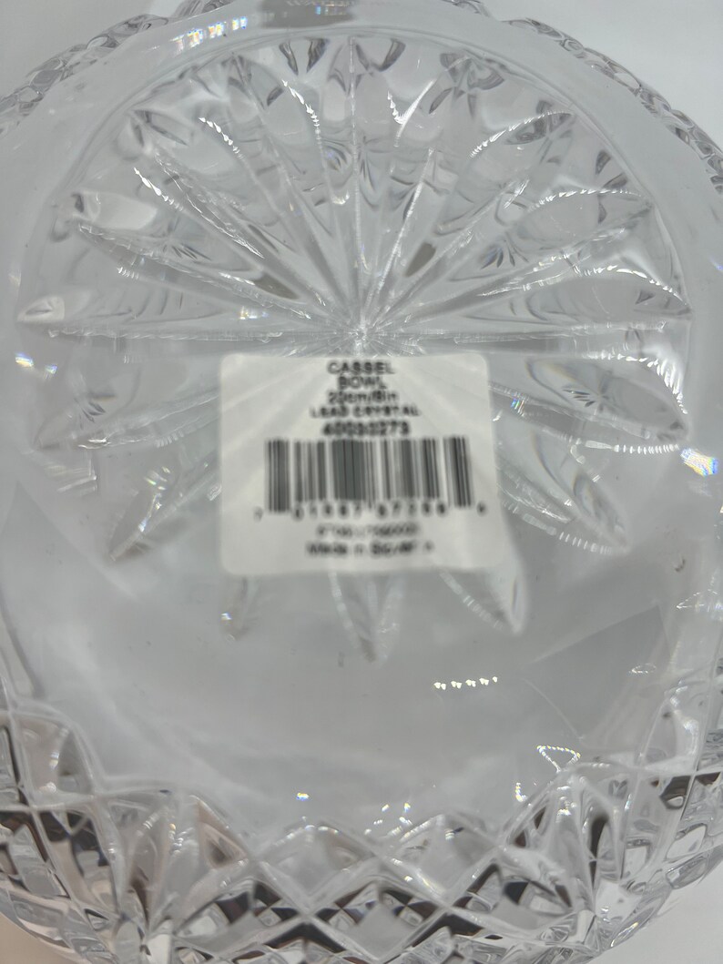 Waterford Crystal Cassel 8 Cross & Fan Cut Bowl W Seahorse Label ...