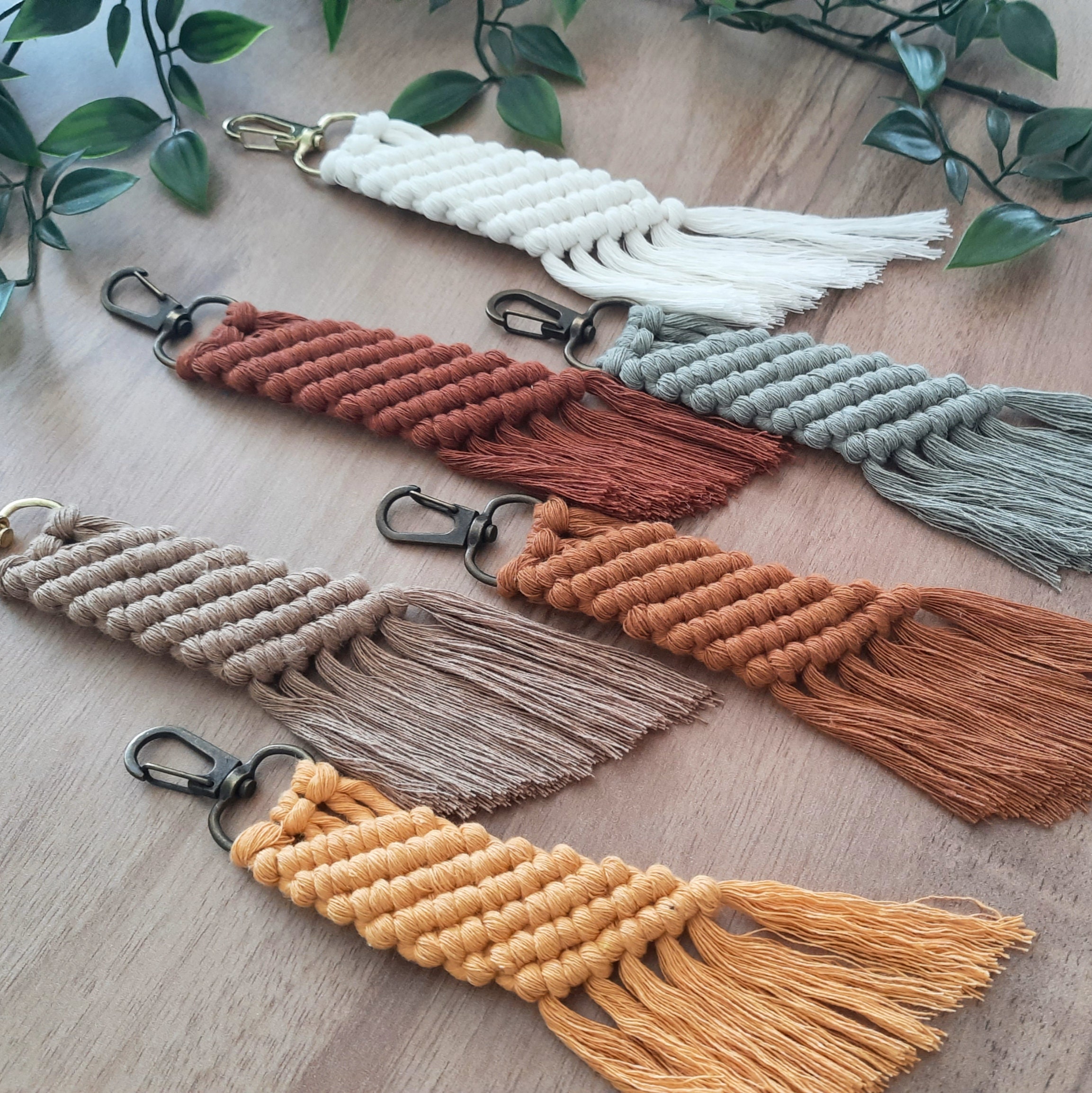 Macrame Keychain Bulk, Macrame Keychains, Boho Keychain, Bridesmaid ...