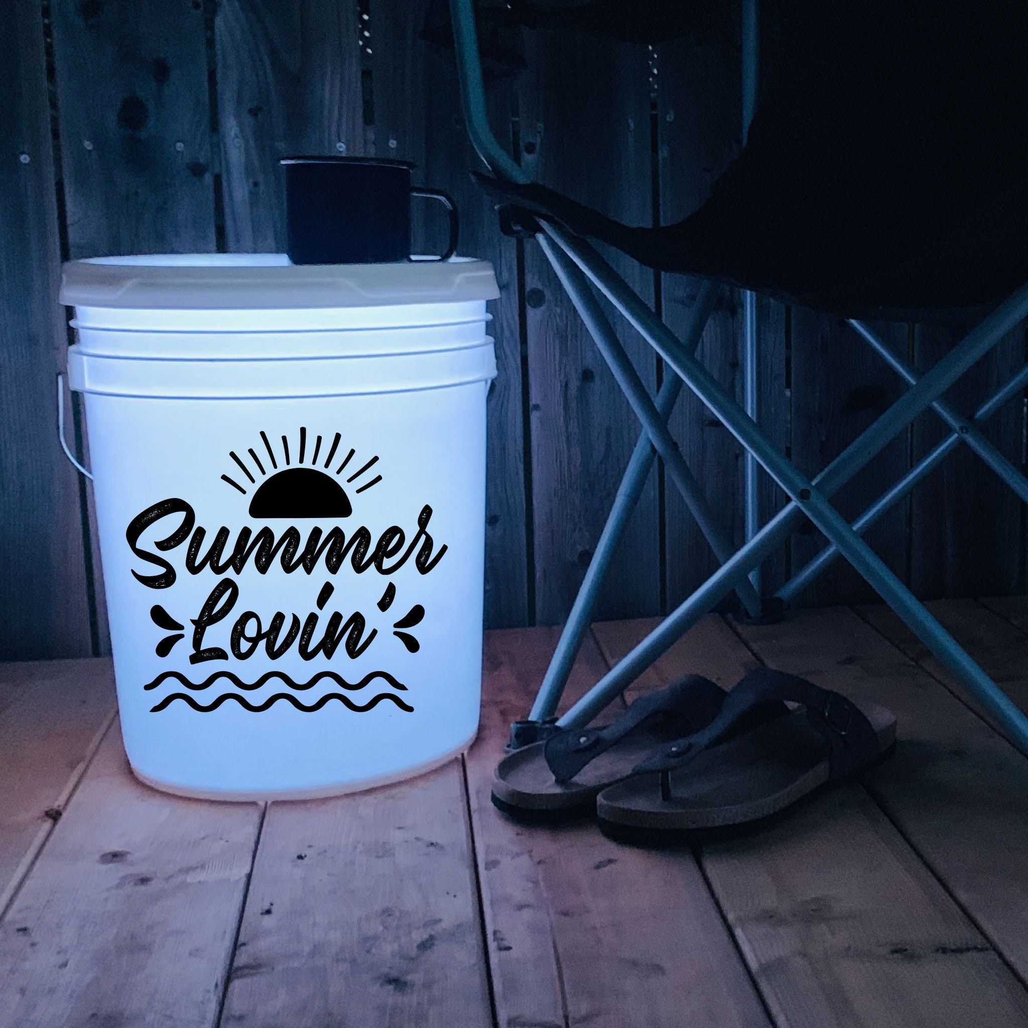 5 Gallon Pool Bucket Light Summer Bucket Light Beach - Etsy