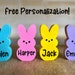 Easter Peeps Decor Personalized Peep Wood Peeps Easter Tiered Tray ...