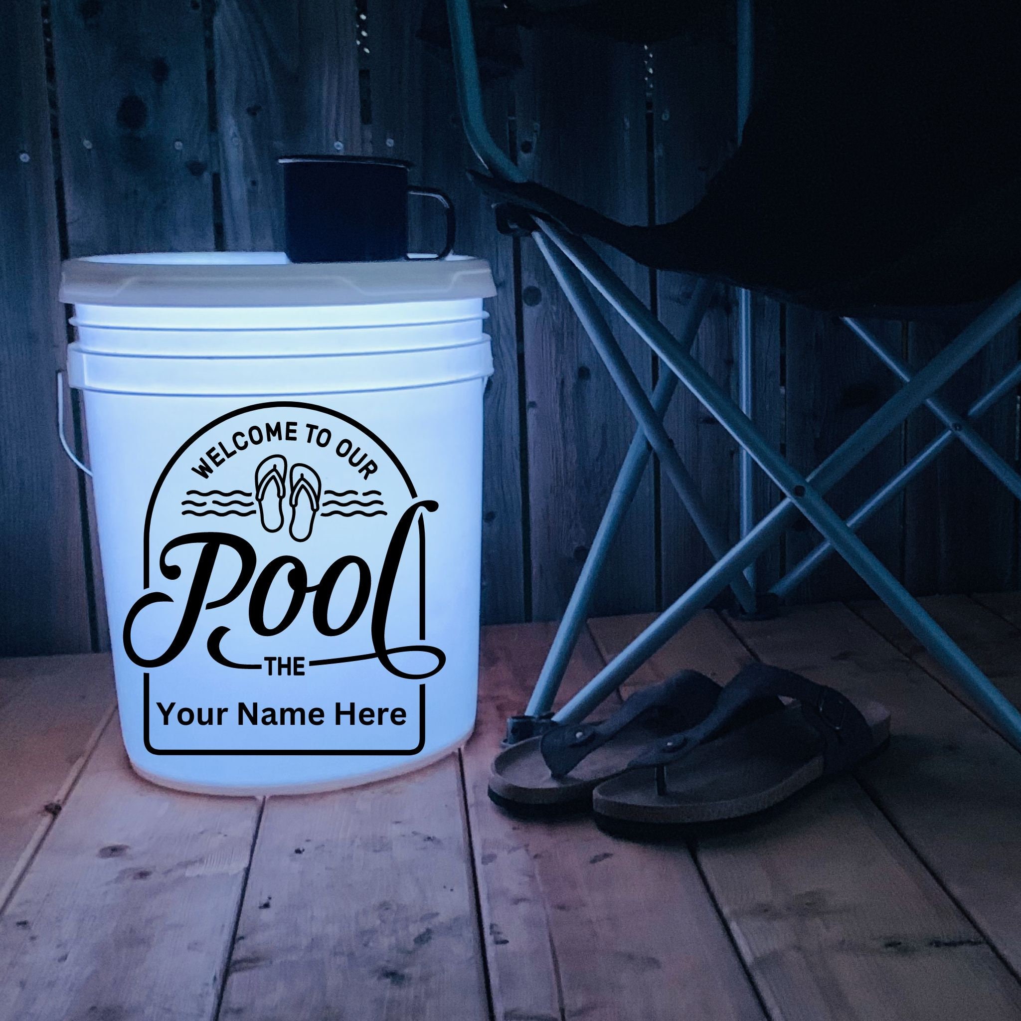 5 Gallon Pool Bucket Light Summer Bucket Light Beach - Etsy