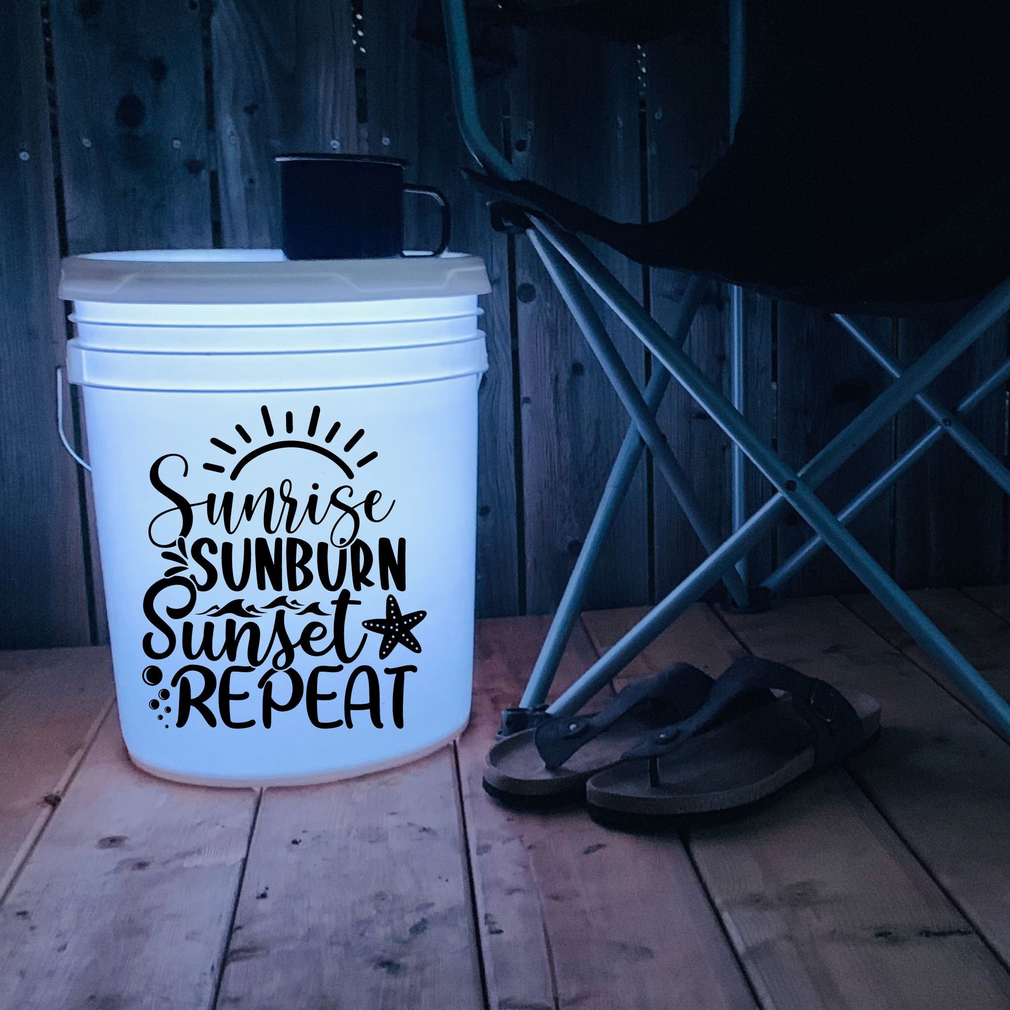 5 Gallon Pool Bucket Light Summer Bucket Light Beach - Etsy