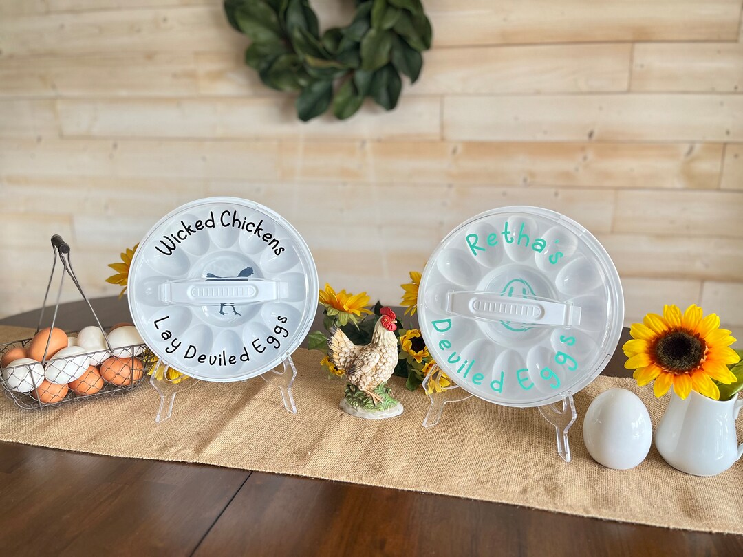 Deviled Egg Tray With Lid Deviled Egg Carrier Wicked Chickens Lay ...