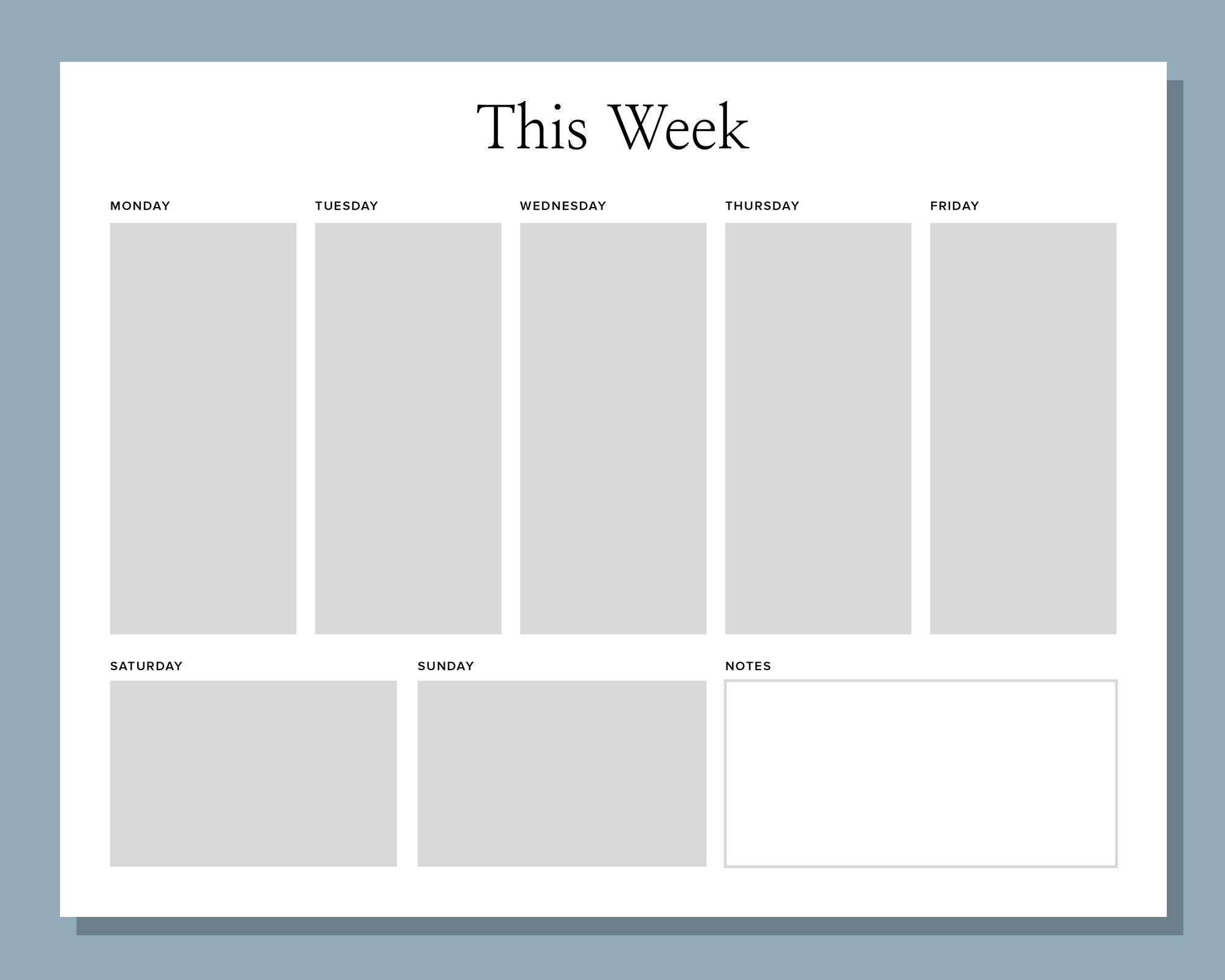 Weekly Planner Printable - Etsy