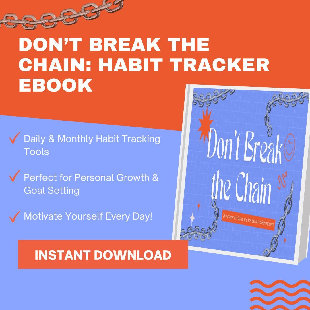 Don't Break the Chain Habit Tracker | Digital Habit Planner & Ebook - Etsy