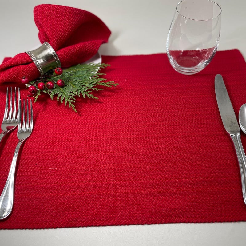Red Placemat - Etsy