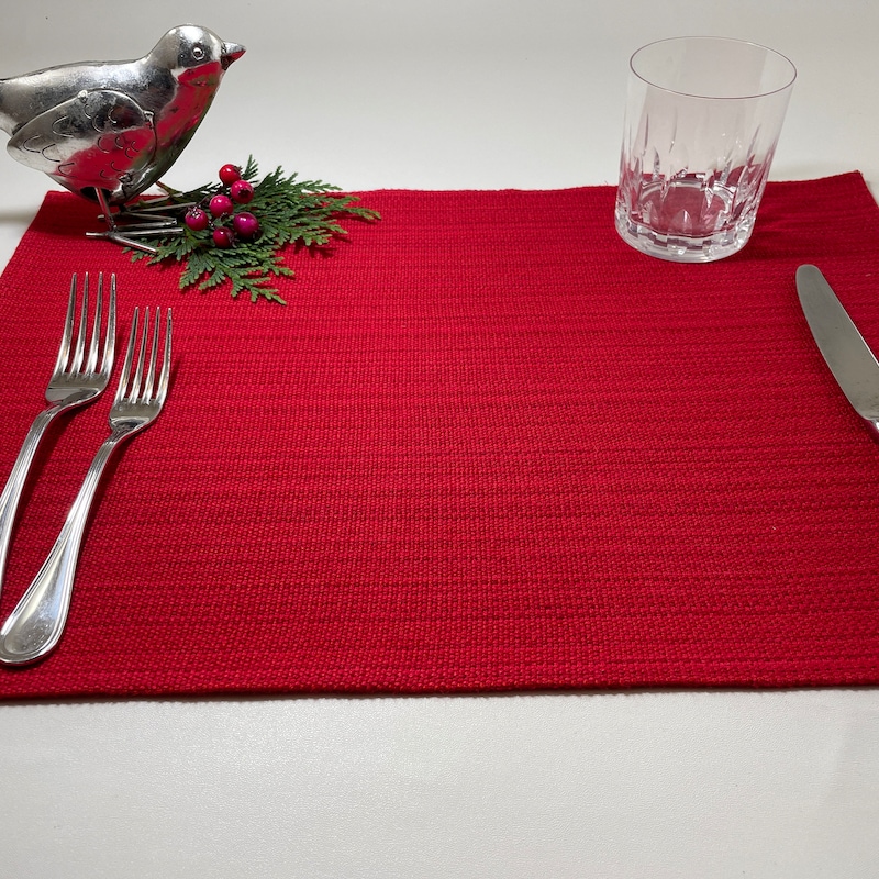 Red Placemat - Etsy