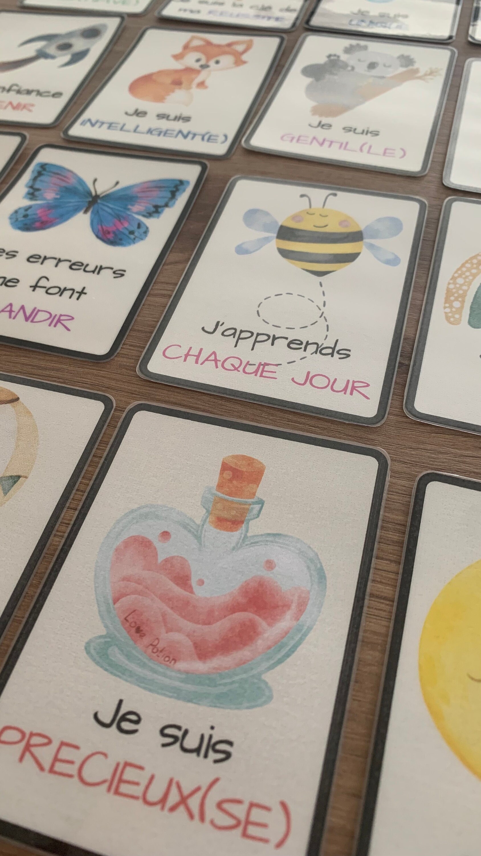 30 French Positive Affirmation Cards for Children Positive - Etsy