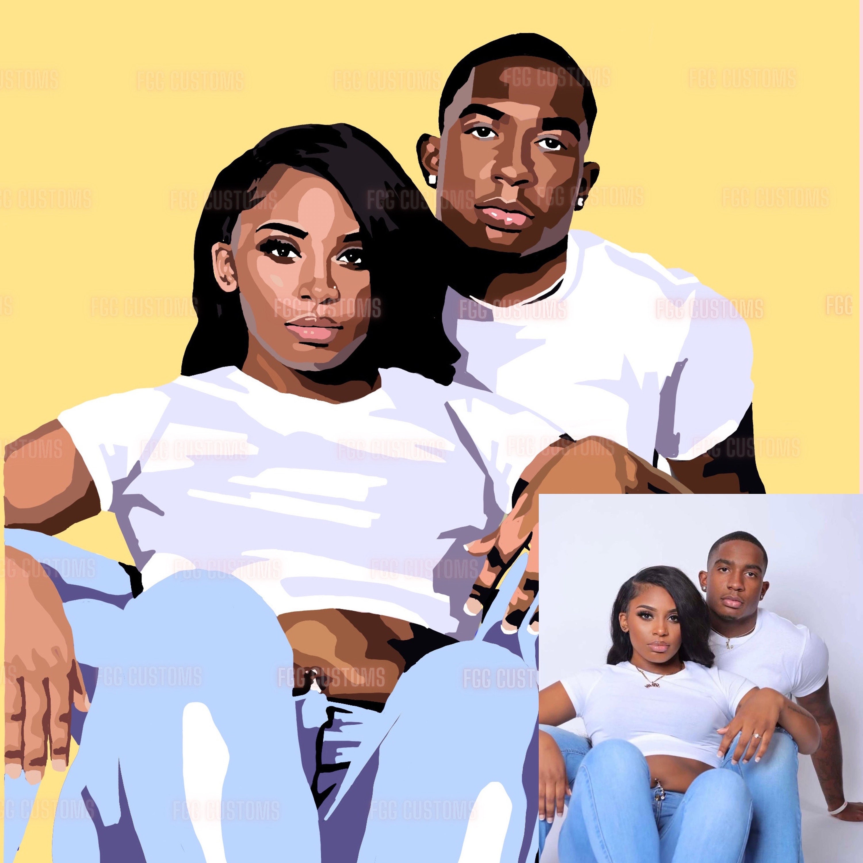 Digital Illustrations/ Tufting Images/ Digital Art/ Portrait Images - Etsy