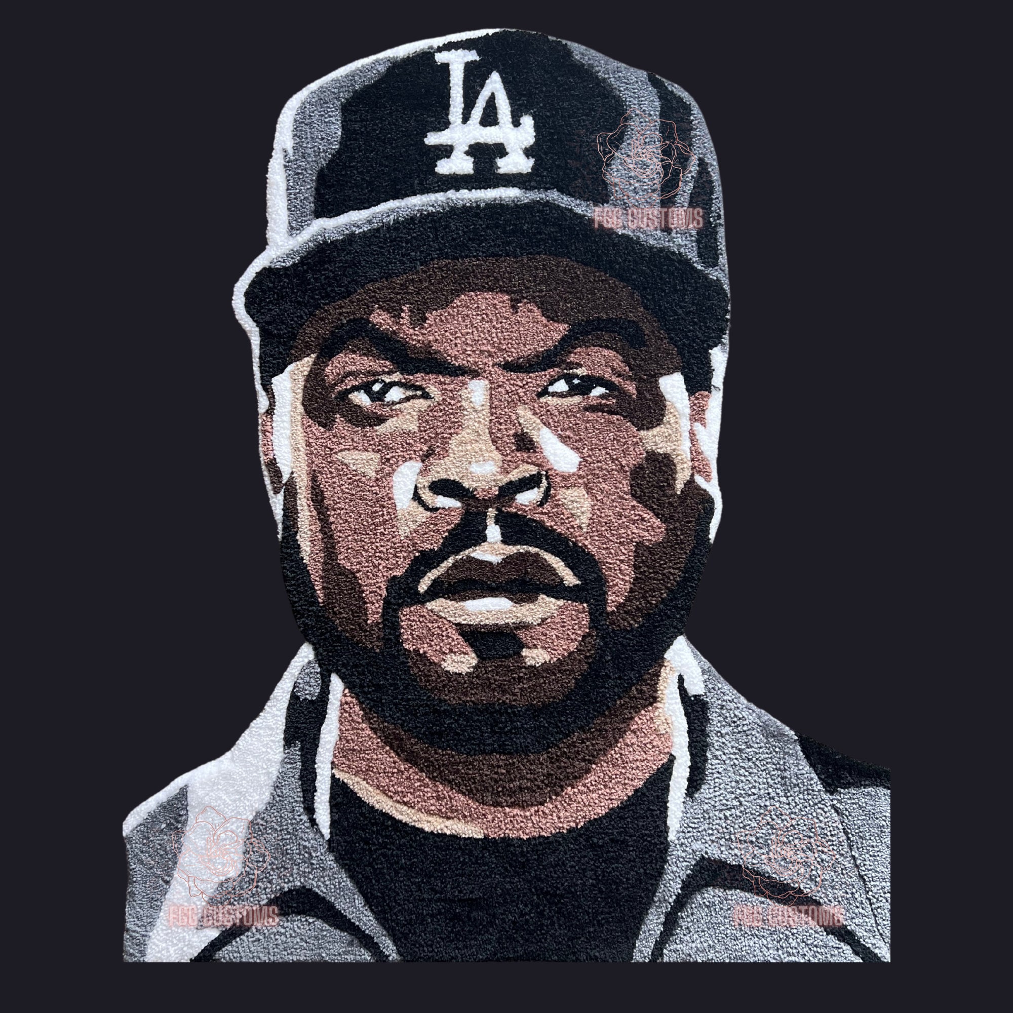 Ice Cube Rug / Custom / Tufted Portrait Rug / Celebrity Rug - Etsy