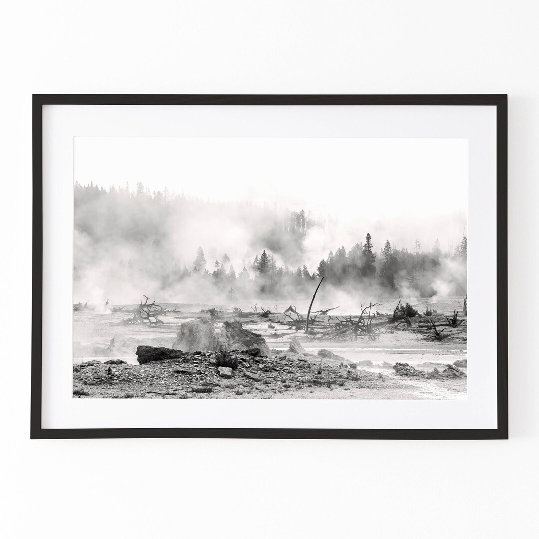 Steaming Hot Springs, Landscape Photography, National Park, Wall Art ...