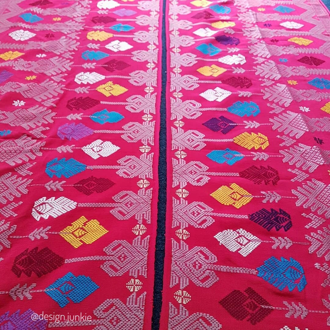 Traditional Indonesian Songket Handwoven Ceremonial Textile Table ...