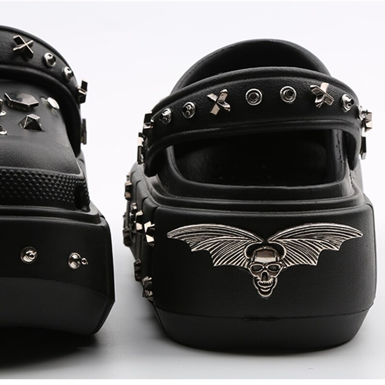 Punk Aesthetic Metal Decor Platform Clogs - Etsy Canada