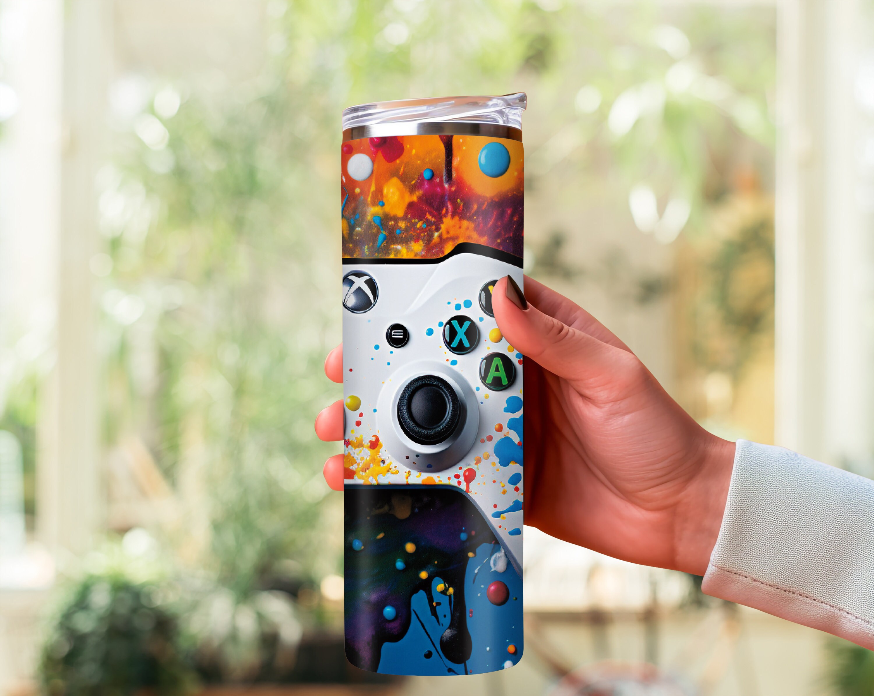 Gaming Controller Gamer Xbox Handle Console 20 Oz Skinny Tumbler ...