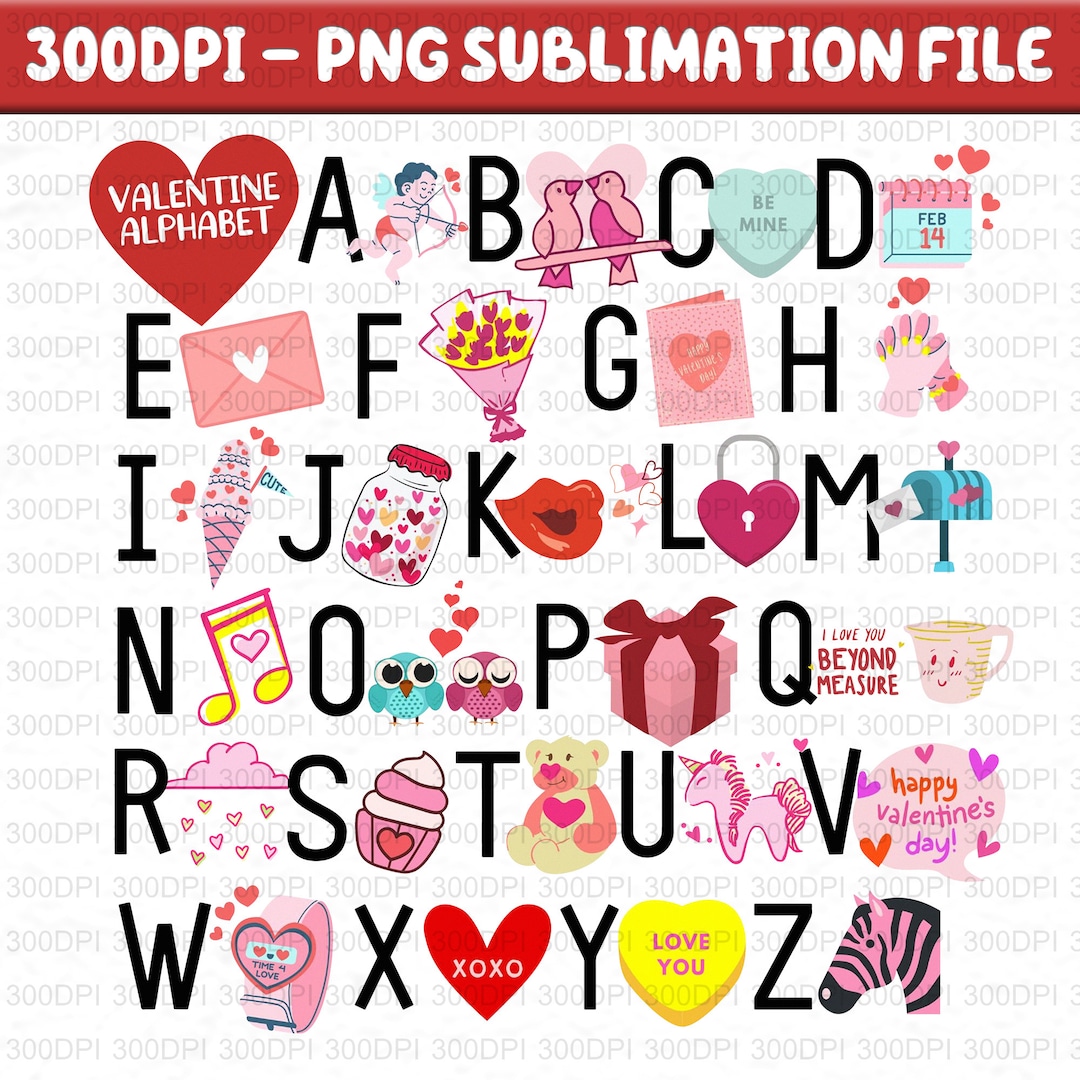 Teacher Valentines Alphabet Png, Teaching Sweethearts Png, Valentine ...