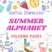 Printable Summer Alphabet Coloring Pages Worksheets 26 Pages Preschool ...