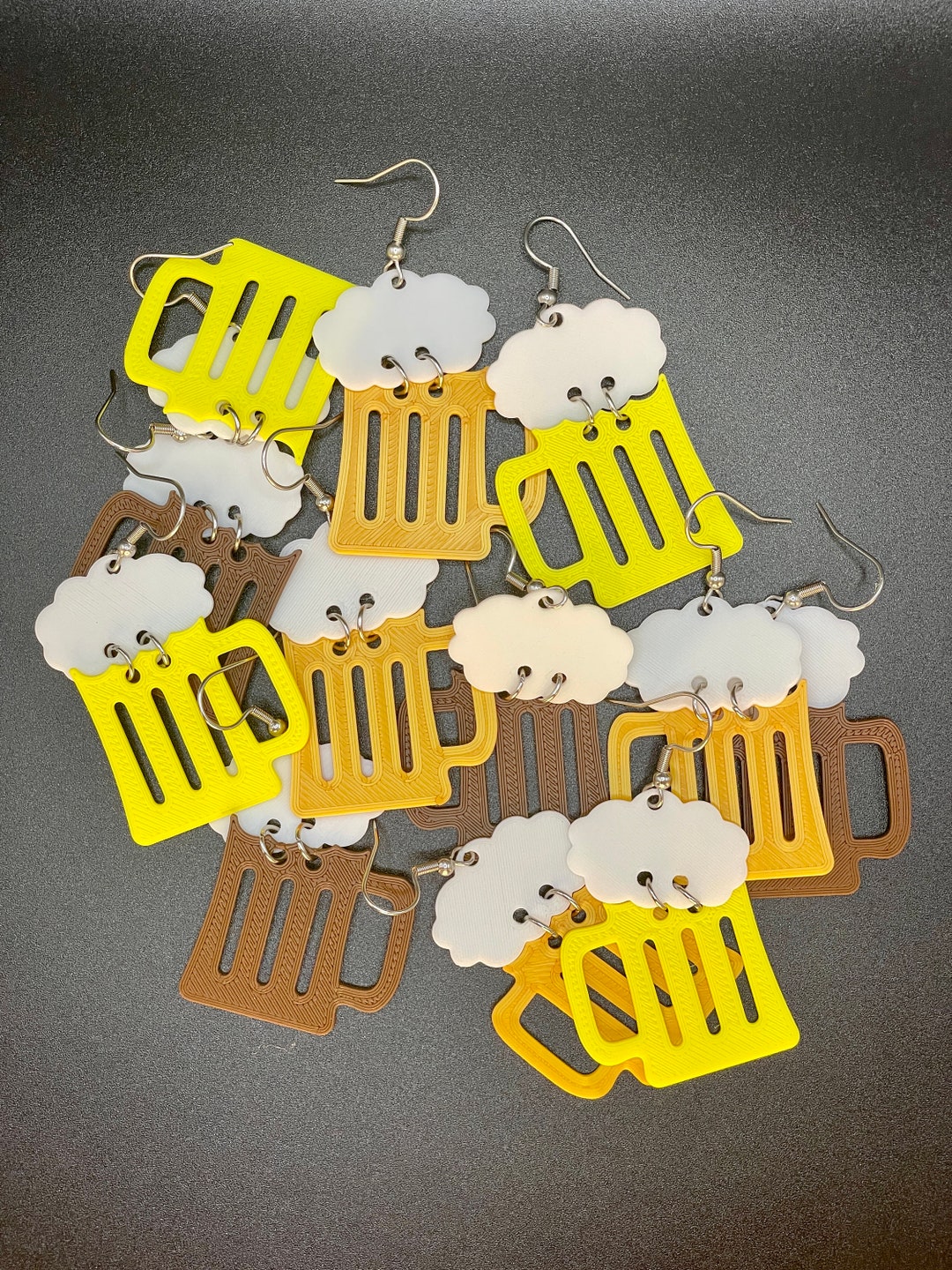 3D Printed Beer Mug Earrings | Beerings - Etsy