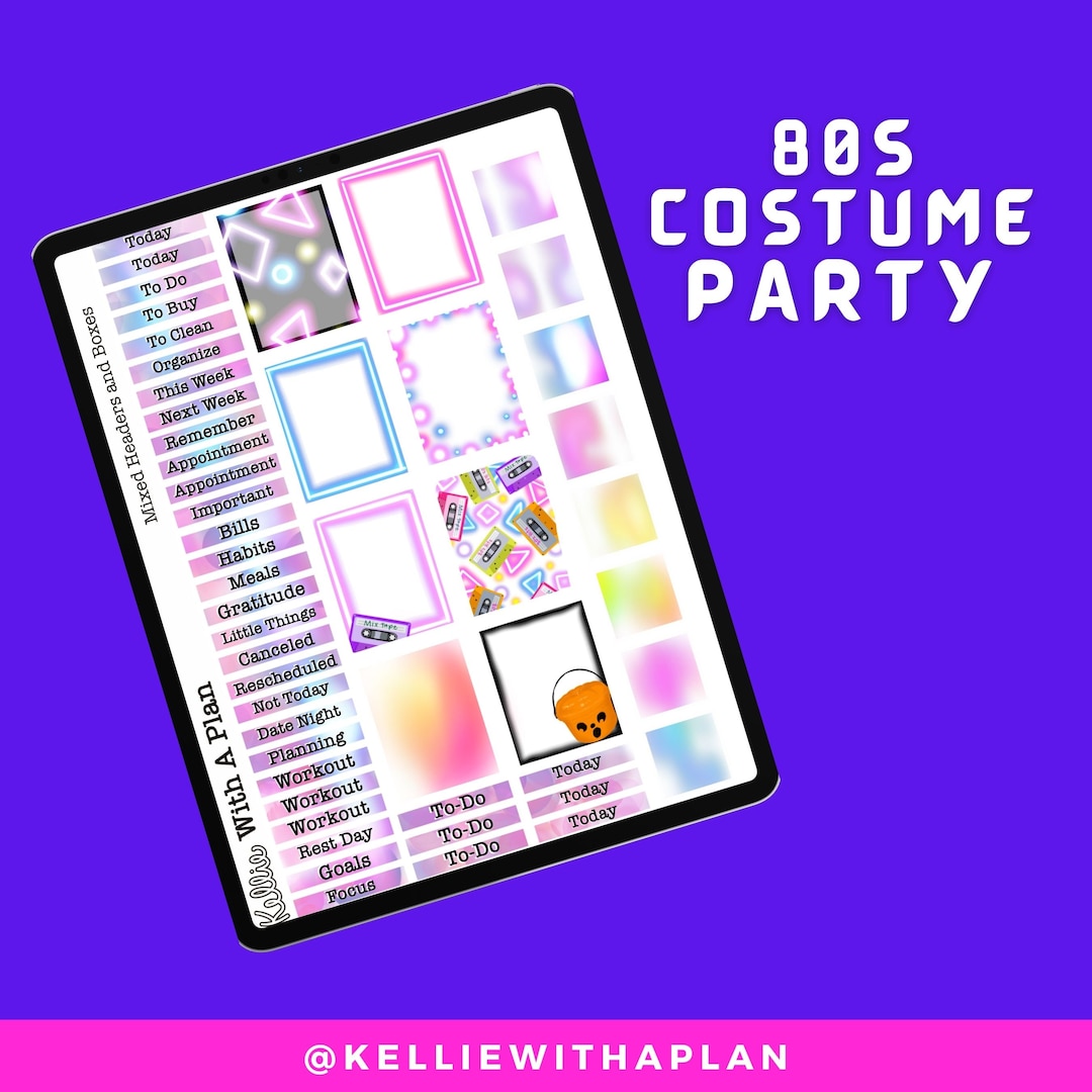 80s Costume Party Headers and Boxes - Etsy