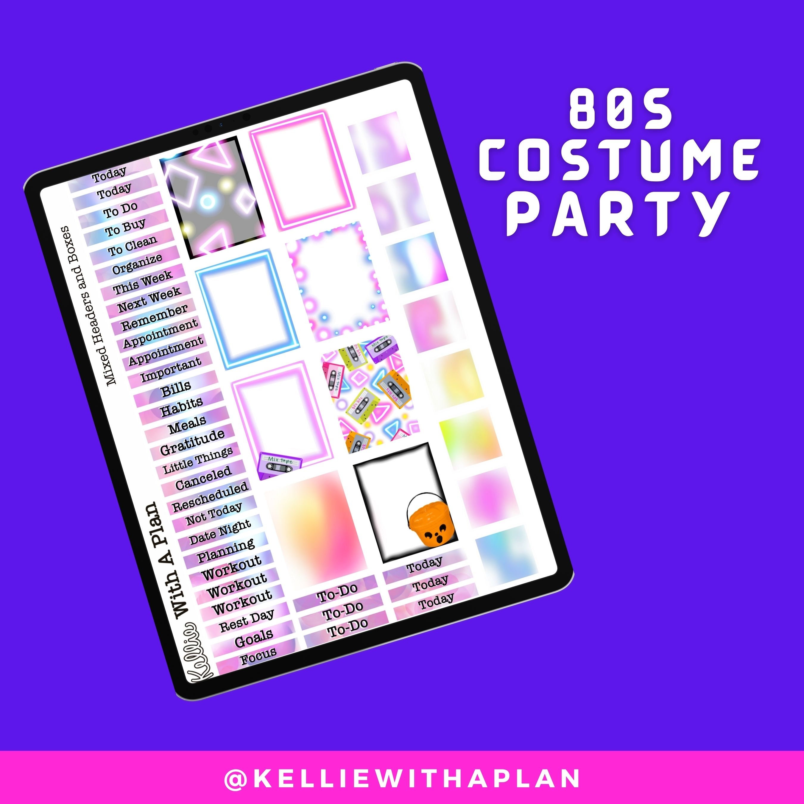80s Costume Party Headers and Boxes - Etsy