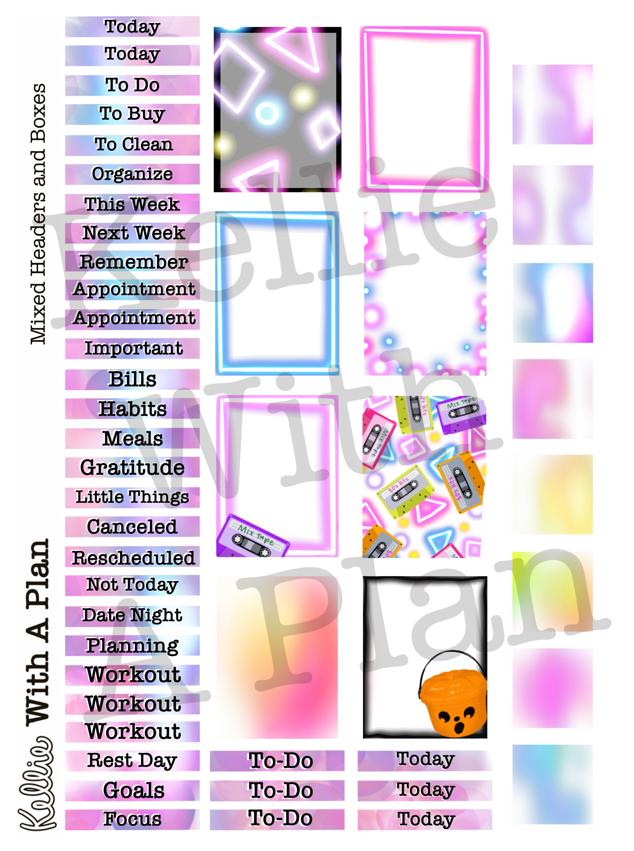 80s Costume Party Headers and Boxes - Etsy