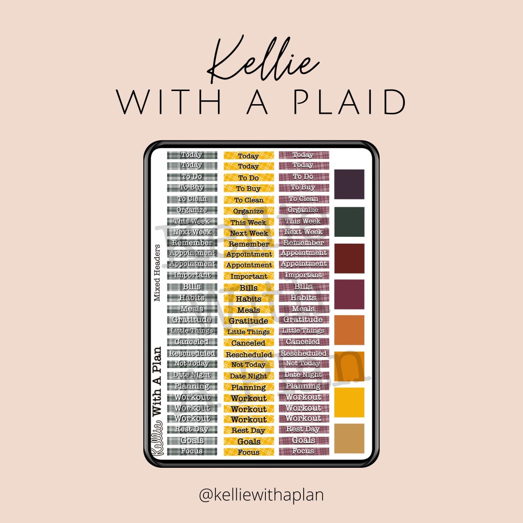 Kellie With a Plaid Headers - Etsy