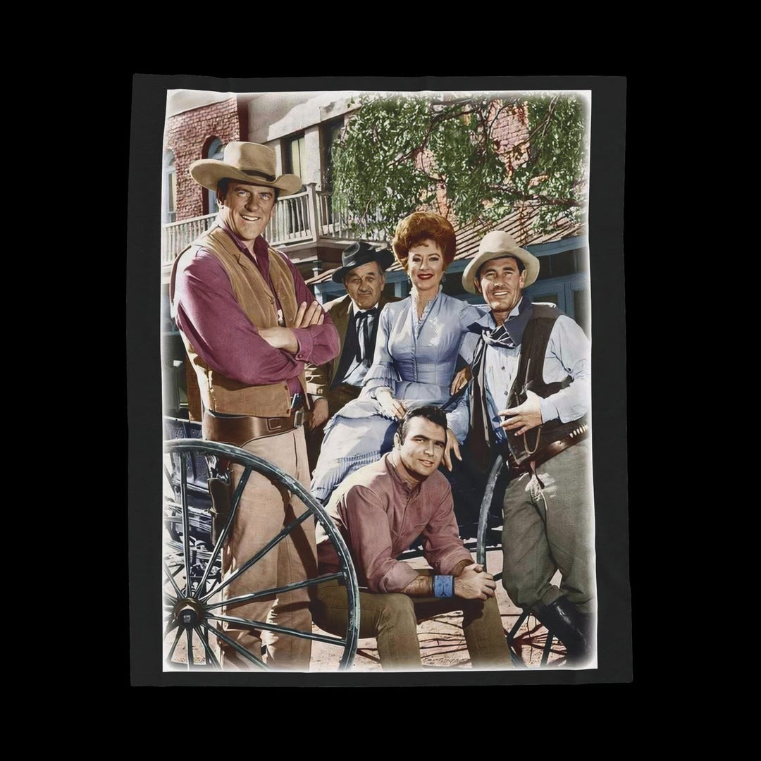 Vintage TV Westerns "gunsmoke" Fleece Throw Blanket 50" X 60" - Etsy