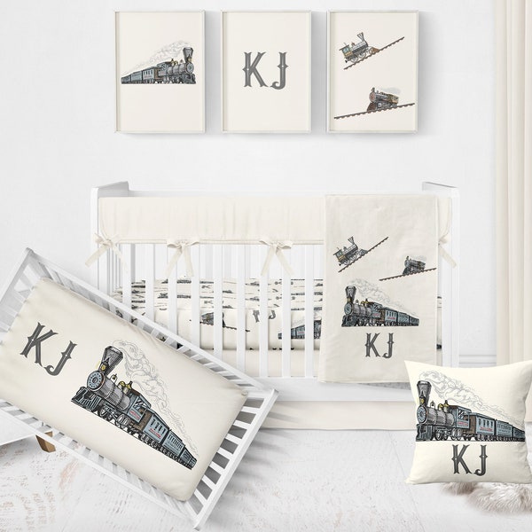 Train Bedding - Etsy