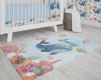 Whale Nursery Rug - Etsy