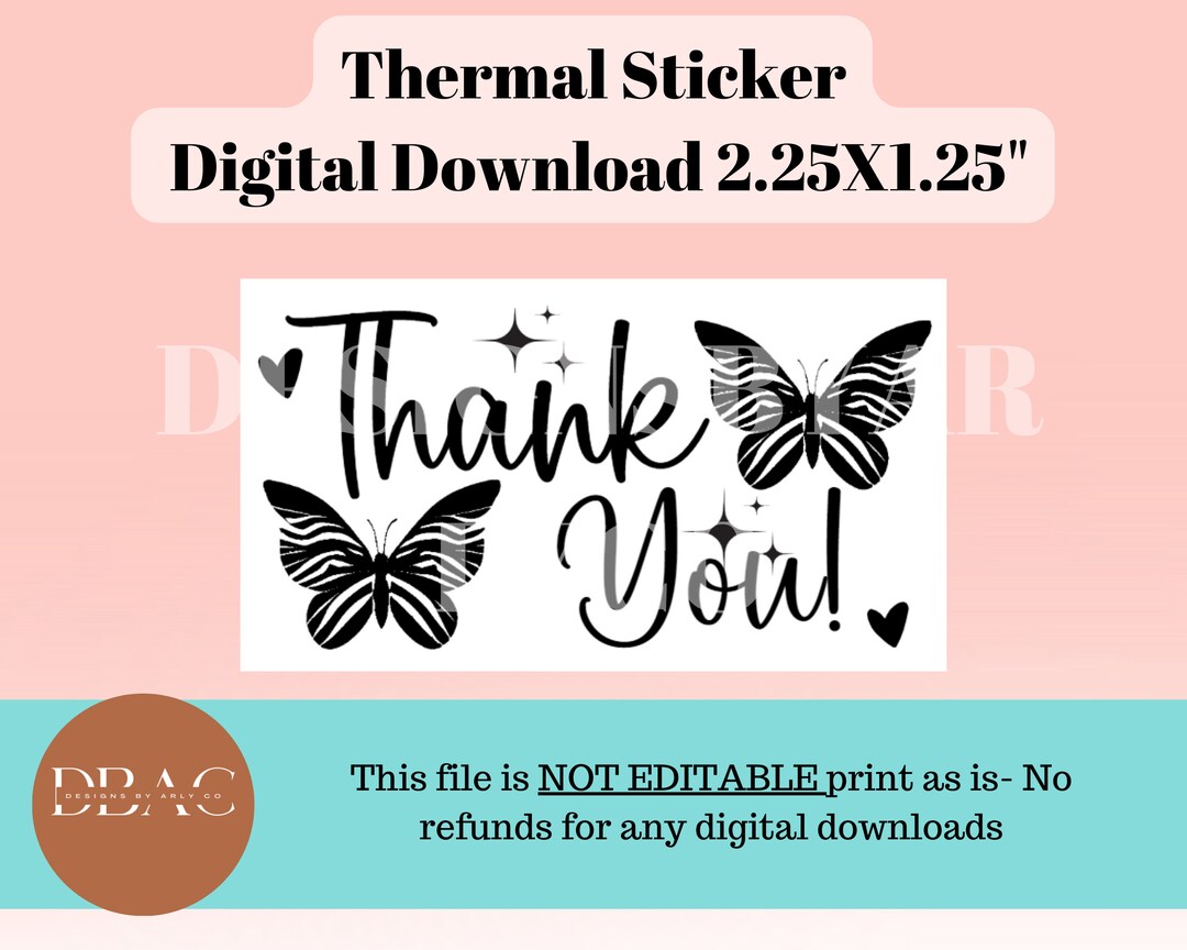Thermal Sticker PNG Download, Packaging Stickers Small Business ...