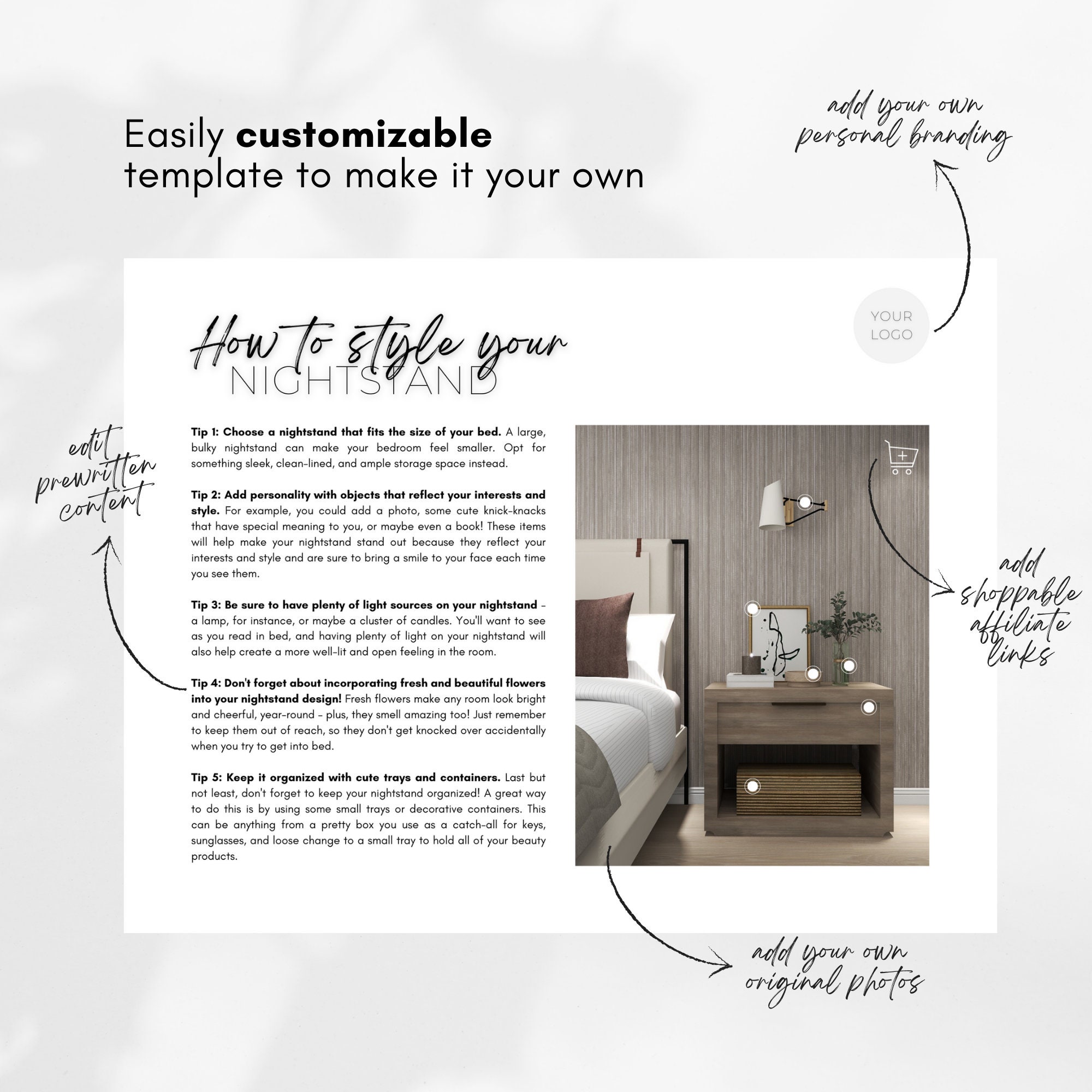 Customizable Canva Bedroom Styling Guide. Design Guide Template for ...