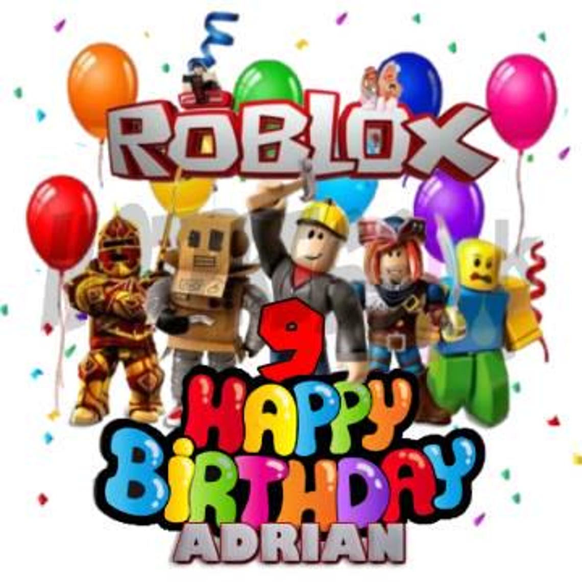 Roblox-themed Custom Character Birthday T-shirt Design | Ready-to-print ...