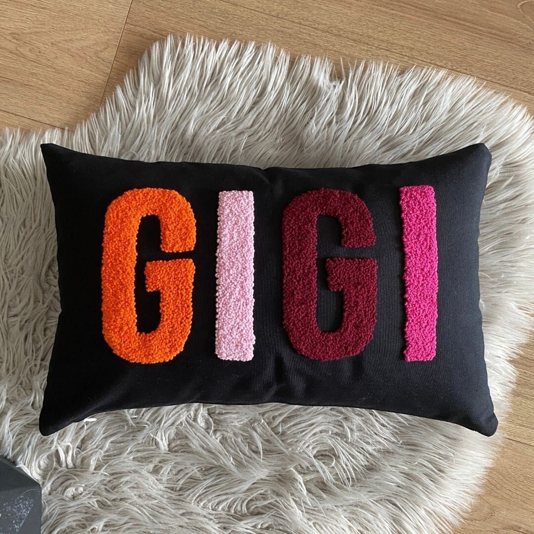 Personalized Baby Name Pillow, Custom Pillow, Punch Needle Name Pillow ...