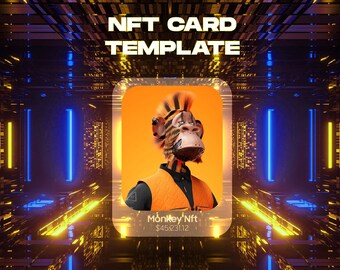 NFT Post Template, NFT Editable Card Template, Trading Card Template ...