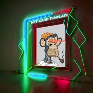 NFT Post Template NFT Editable Card Template Trading Card - Etsy