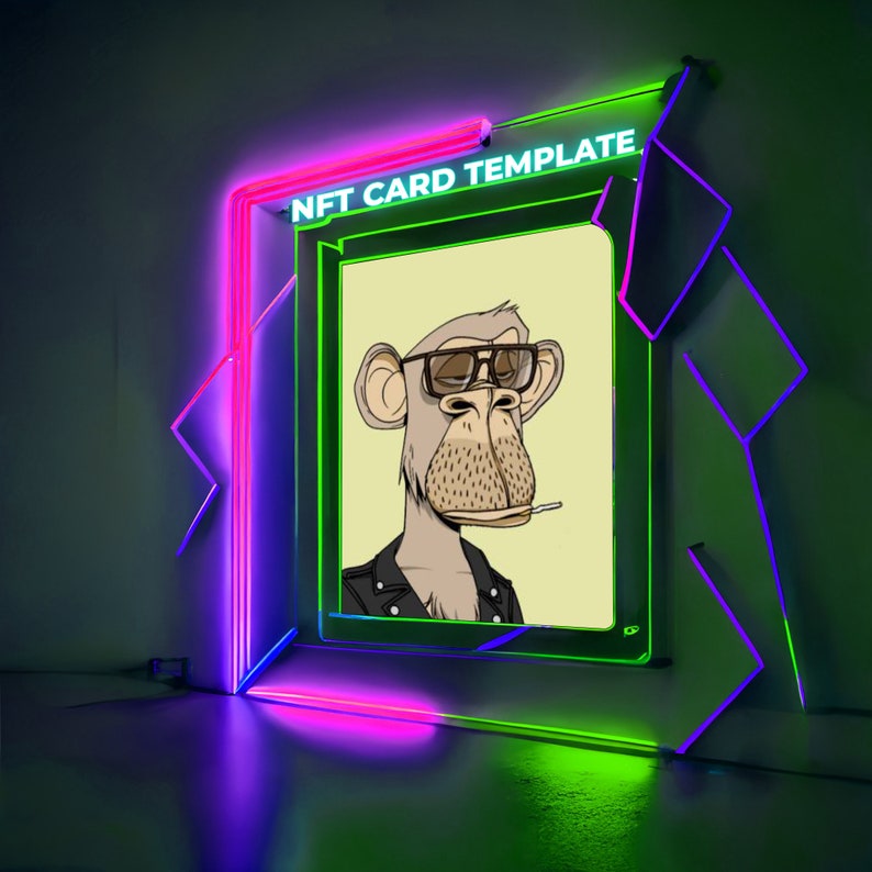 NFT Post Template, NFT Editable Card Template, Trading Card Template ...