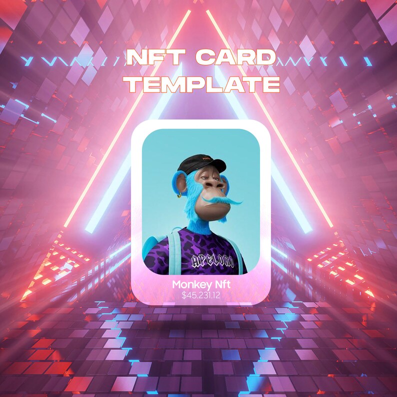 NFT Editable Card Template, NFT Post Template, Trading Card Template, Nft Instagram Post ...
