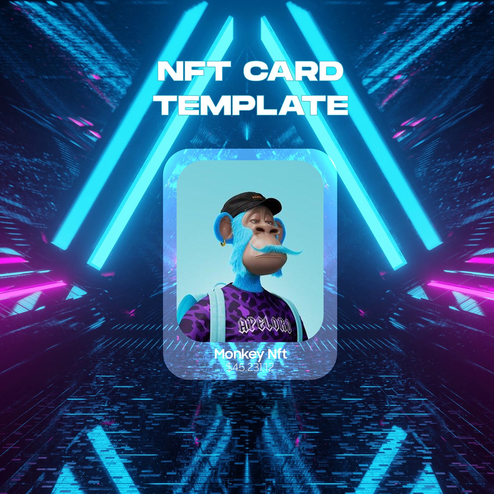 NFT Editable Card Template, NFT Post Template, Trading Card Template ...