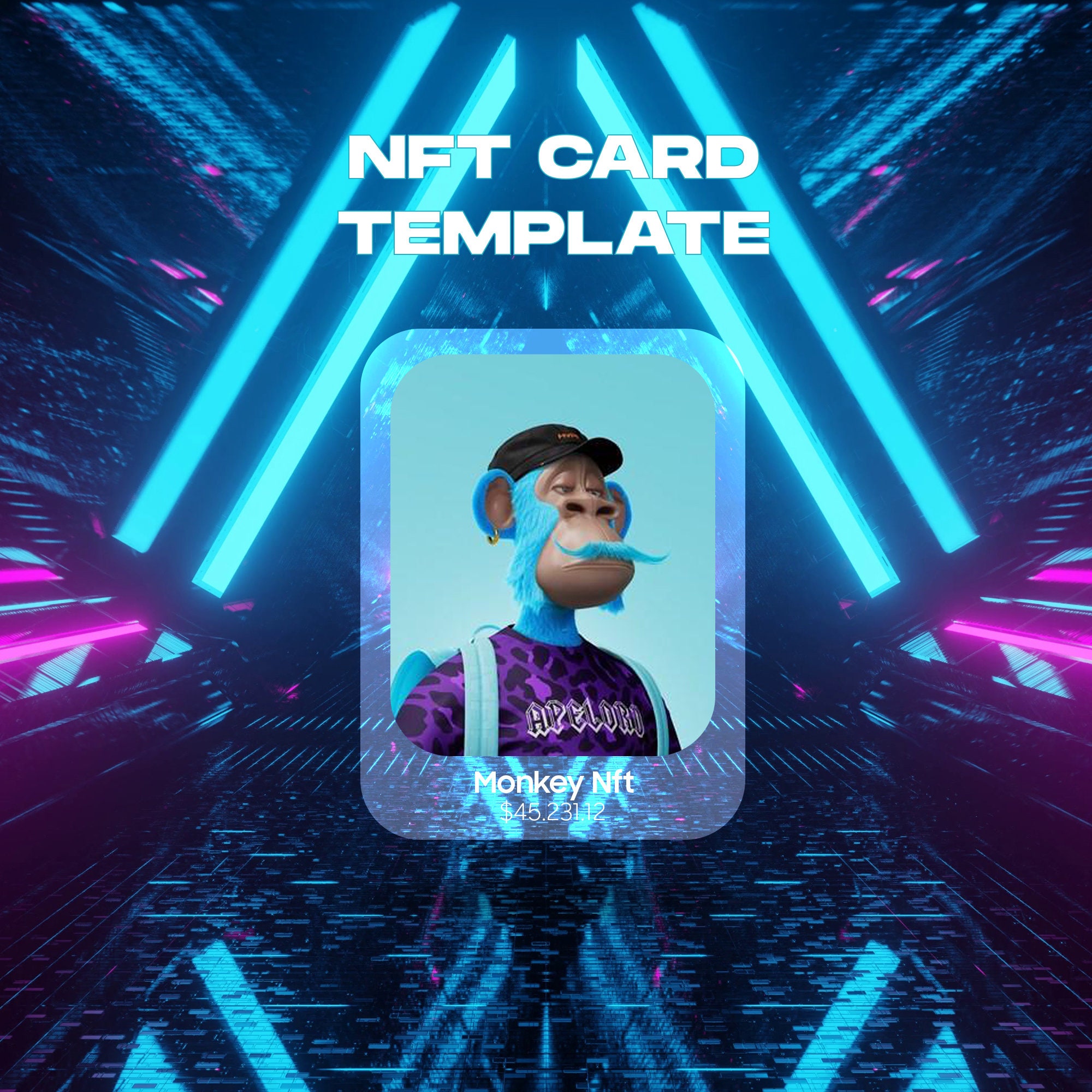 NFT Editable Card Template, NFT Post Template, Trading Card Template ...