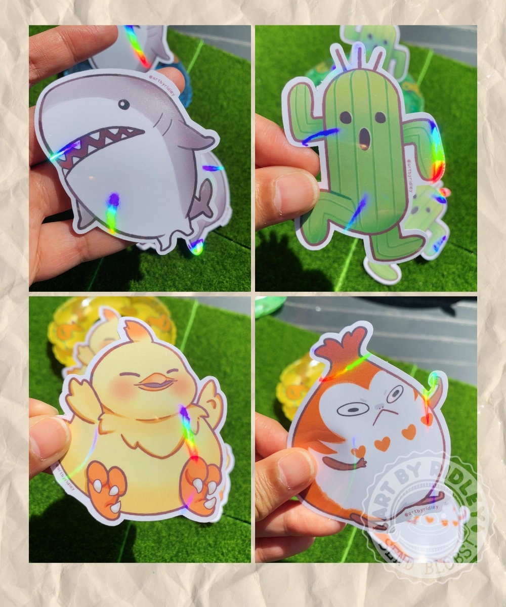 FFXIV Die-cut Sticker - Cactuar, Paissa, Fat Chocobo, General Major ...