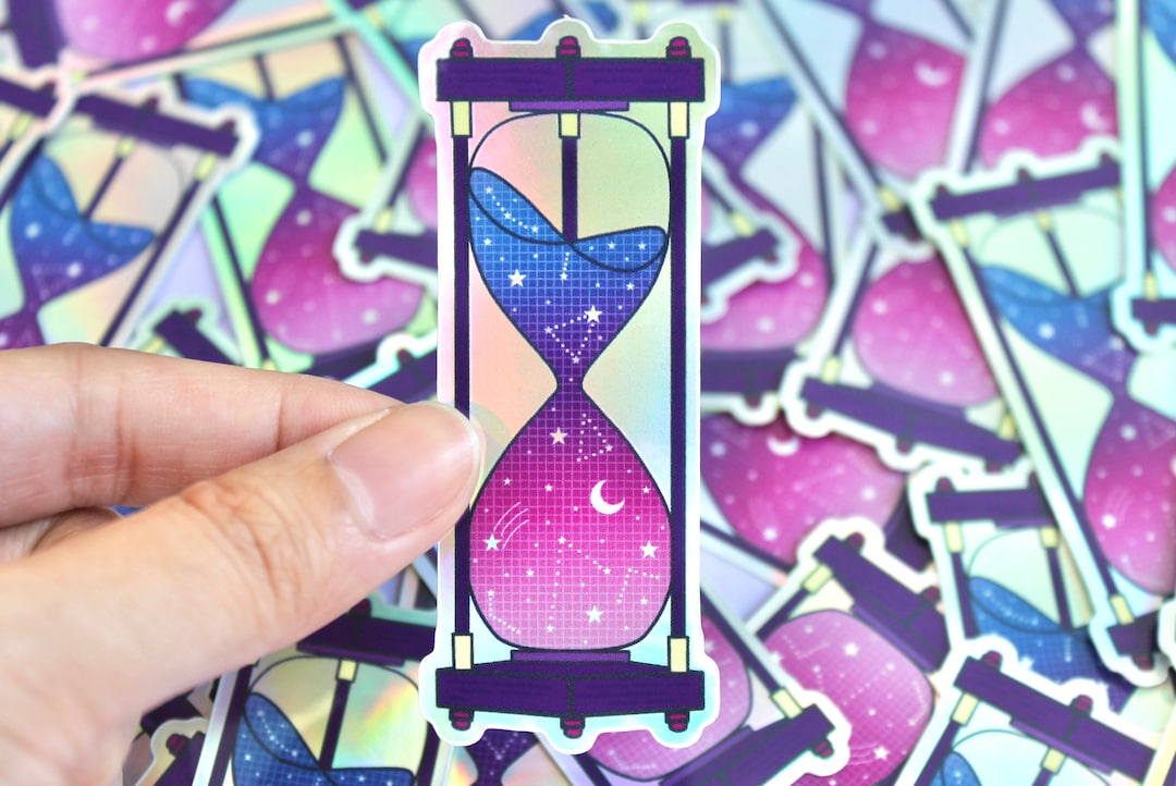 Hourglass Sticker, Hourglass Timer, Hourglass Sand Timer, Holographic ...